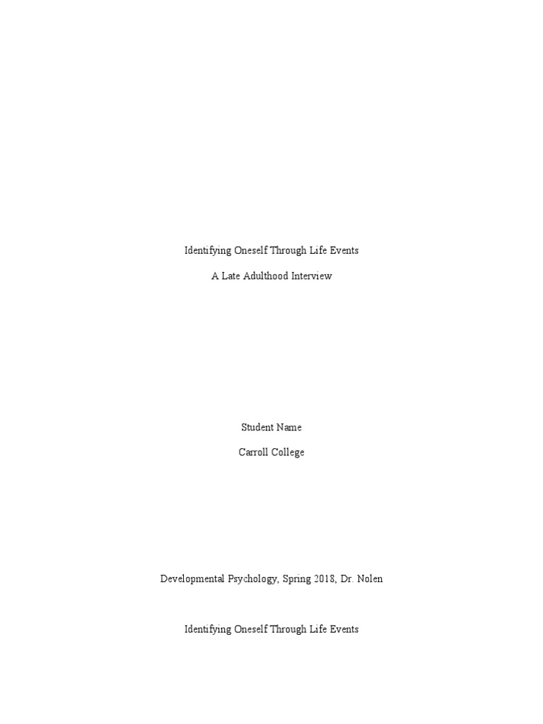 Sample Interview Paper | PDF | Grandparent | Family