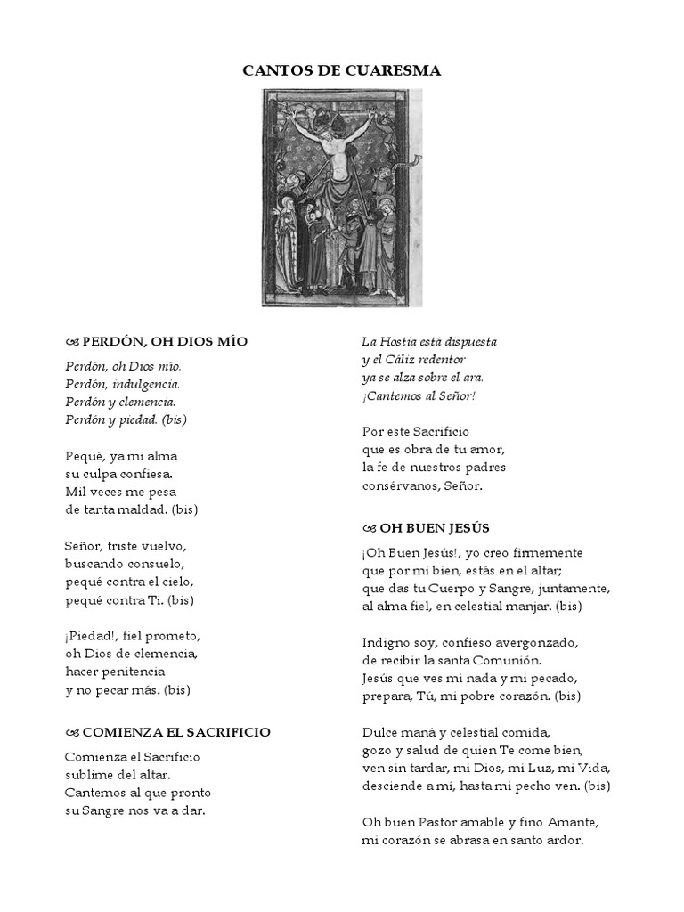 Cantos de Cuaresma | PDF | eucaristía | Cristo (título)