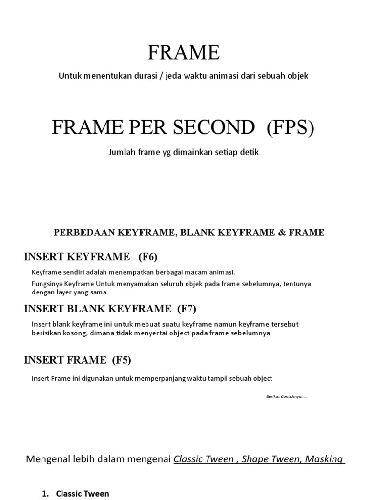 Frame: Frame Per Second (FPS) | PDF
