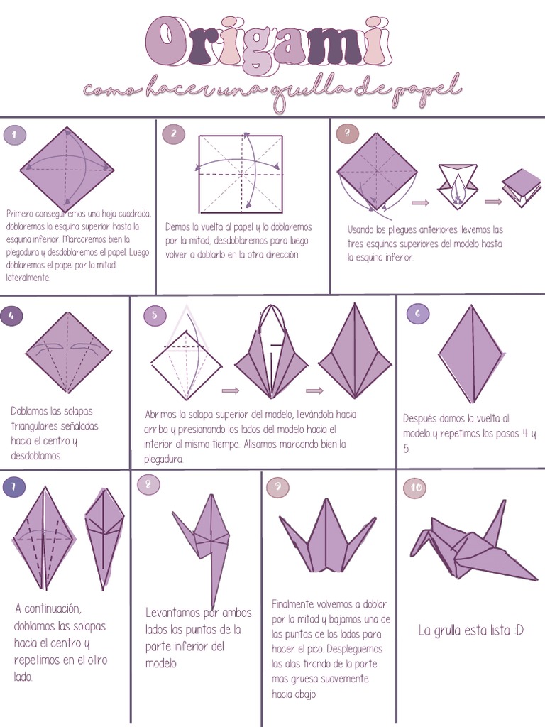 Texto - Instructivo - Grulla - de - Origami Yey | PDF