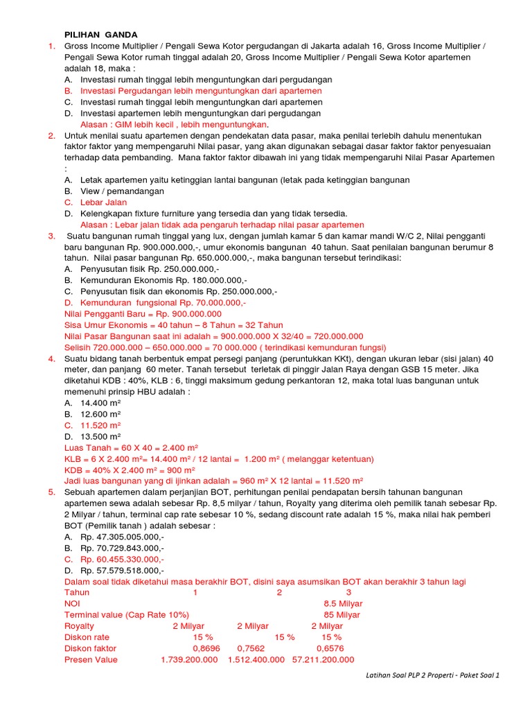 (Paket Soal 1) Soal Umum Pilihan Ganda | PDF