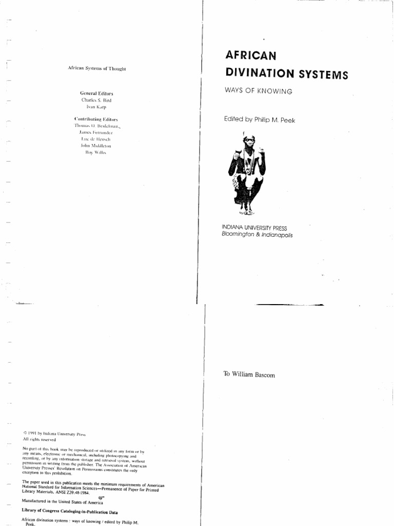 PEEK, Philip M. (1991) African Divination Systems | PDF
