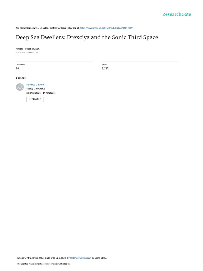 Drexciya: Sonic Third Space Mythos | PDF | Atlantis