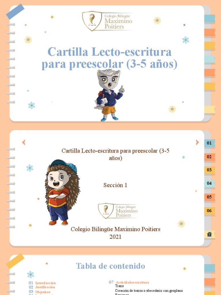 Cartilla de Lecto-escritura para Preescolar | PDF | Palabra | Aprendizaje