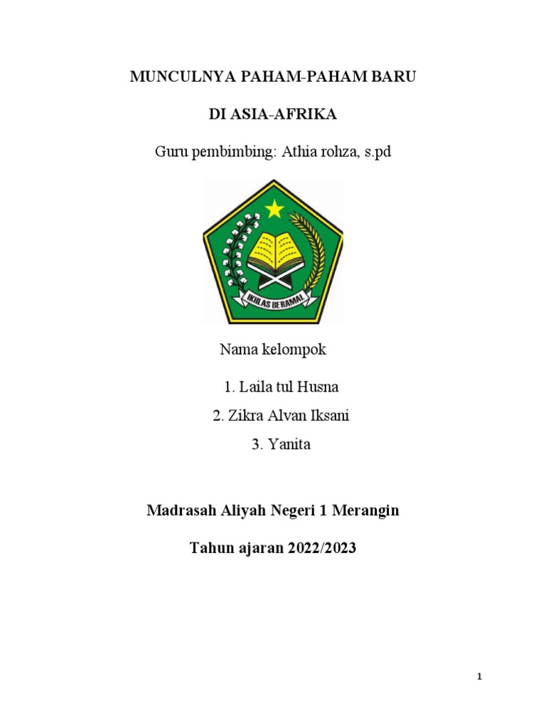 Paham Baru di Asia-Afrika: Sejarah dan Pengaruh | PDF