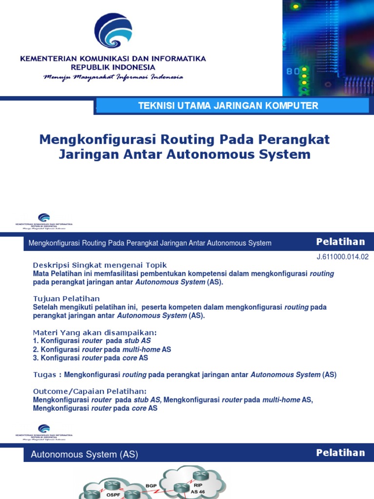 Mengkonfigurasi Routing Pada Perangkat Jaringan Antar Autonomous System ...