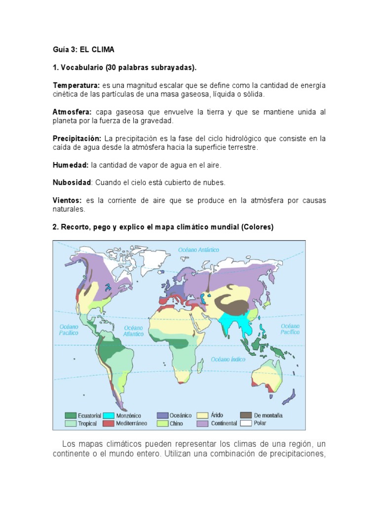Guía 3: EL CLIMA | PDF
