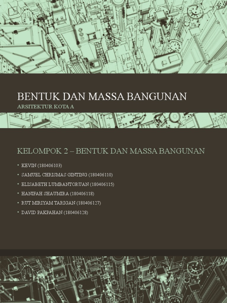Bentuk Dan Massa Bangunan | PDF