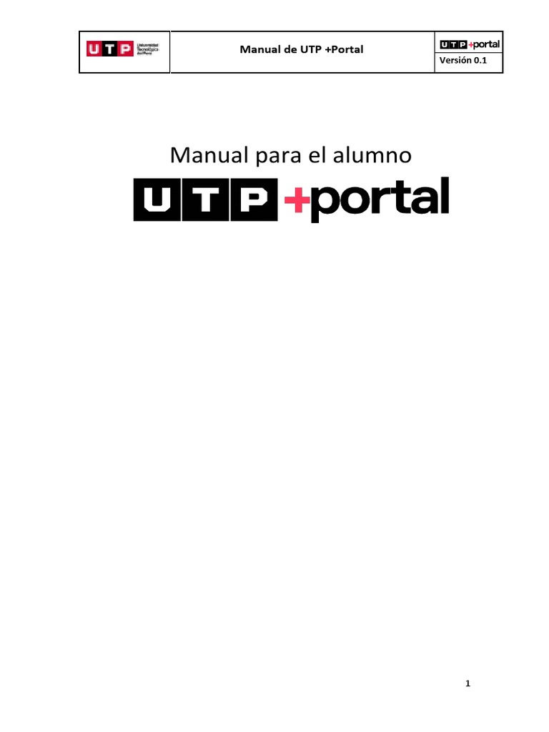 Manual para El Alumno: Manual de UTP +portal | PDF | Aplicación movil ...