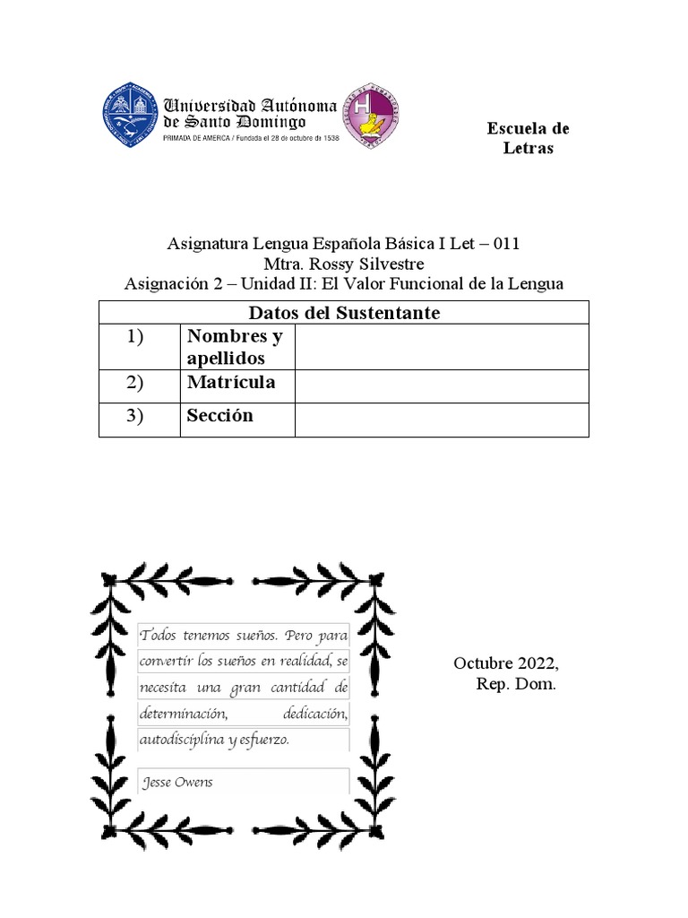 Asignación 2 Unidad II Virtual Let-011 R. Silvestre 2022-II | PDF | Dialecto | Ciencia cognitiva