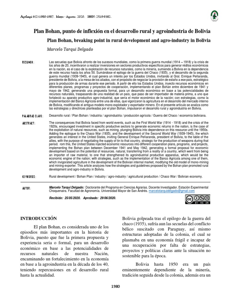 Admin,+v6 n2 A08 | PDF | Bolivia | Campesino