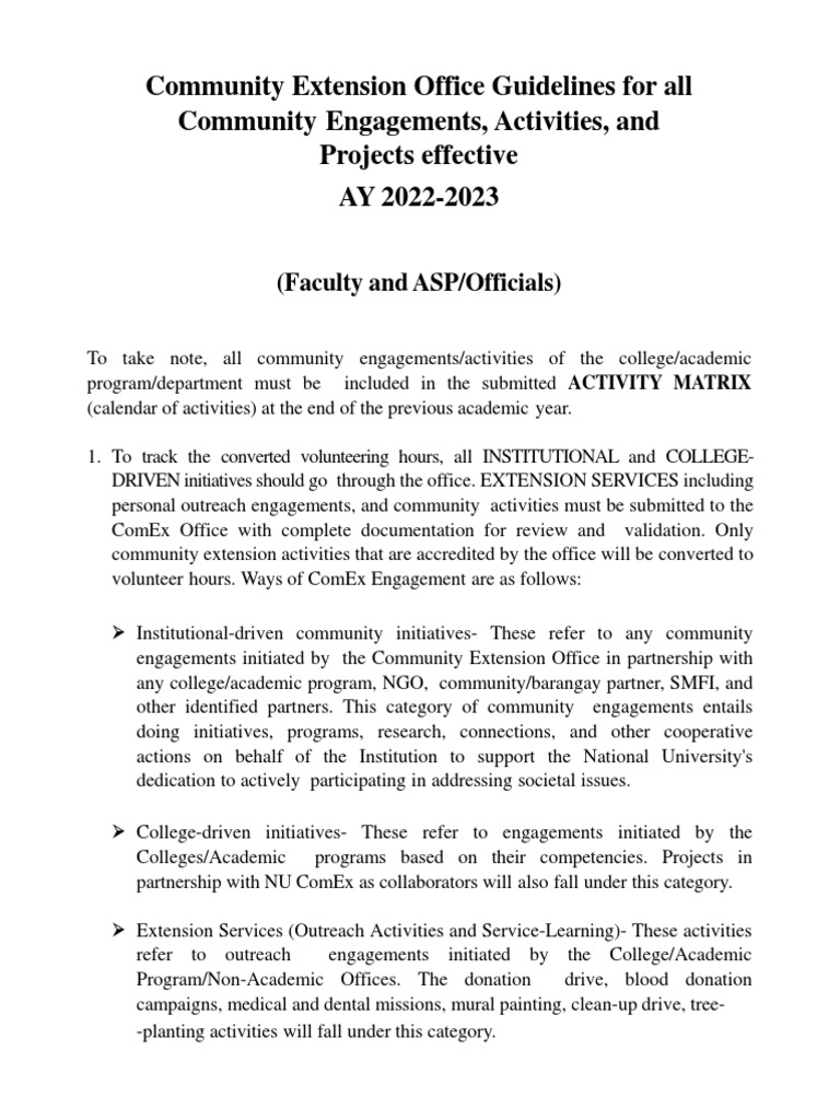 Revised ComEx Tracker Guidelines - v4 CCC | PDF | Volunteering | Non Governmental Organization