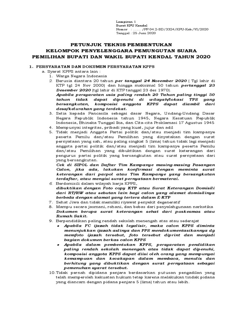 Rev Fix SOP Pembentukan KPPS | PDF