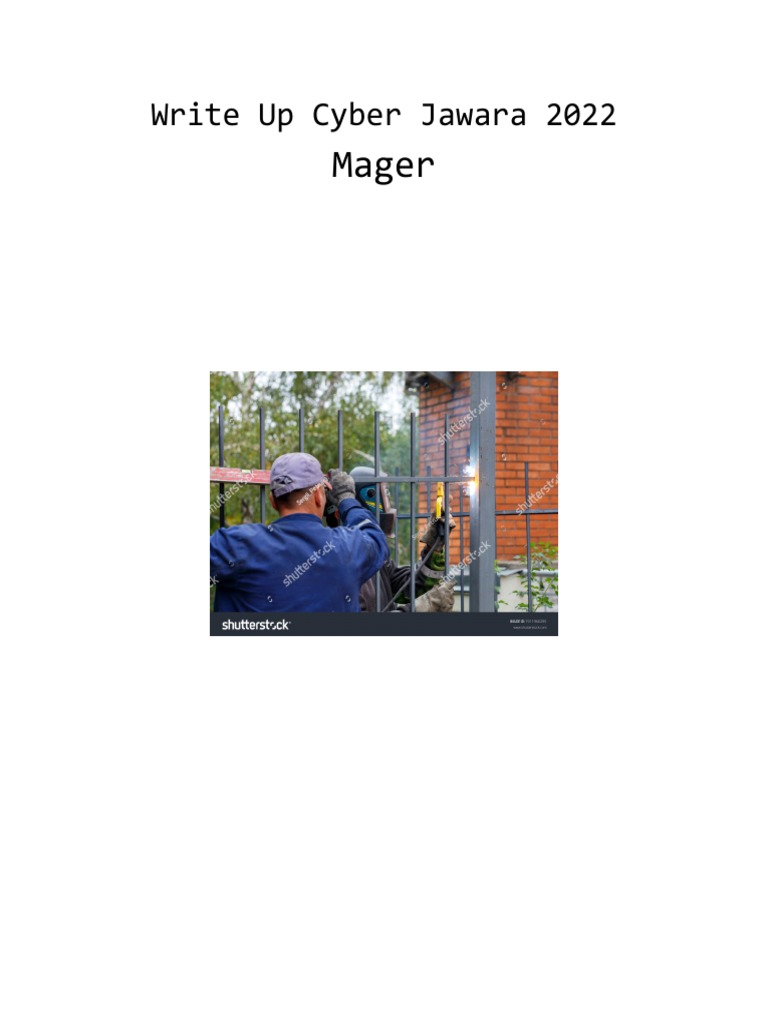 Writeup Cyber Jawara 2023 Mager | PDF