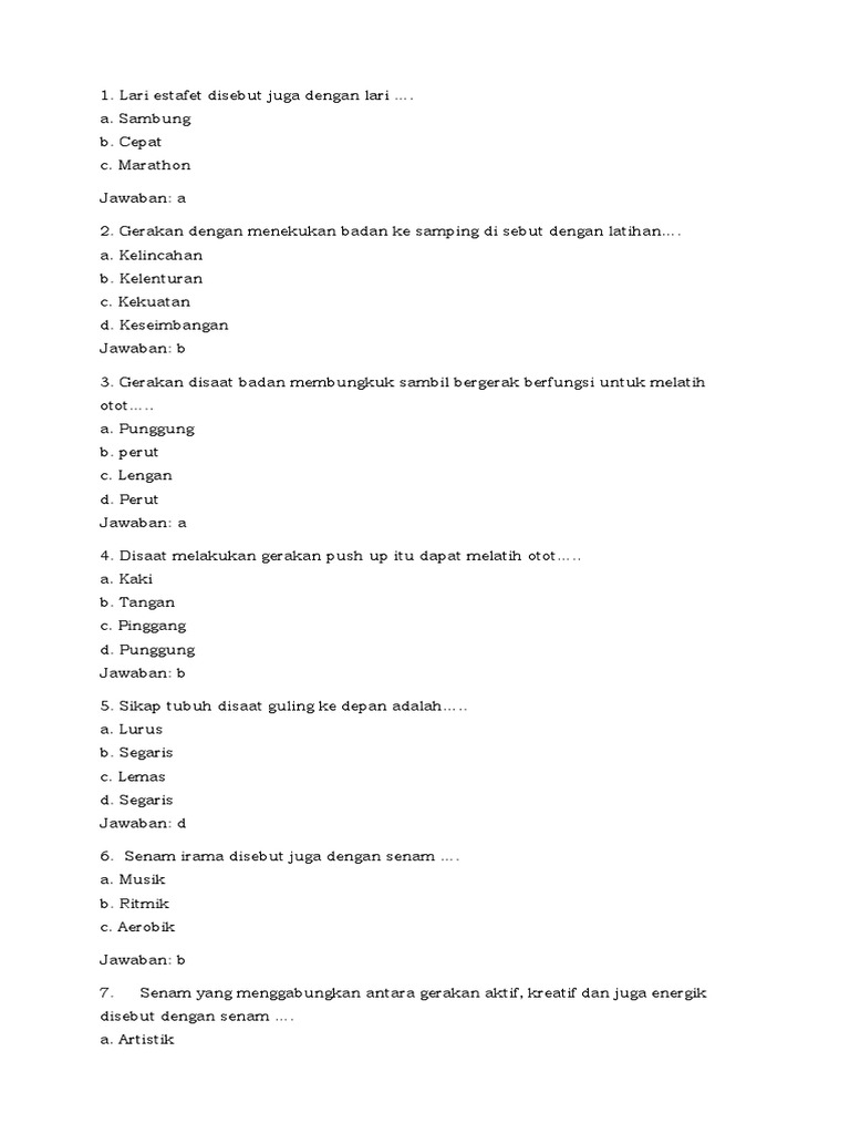 pjok kelas 3 sem 2 | PDF