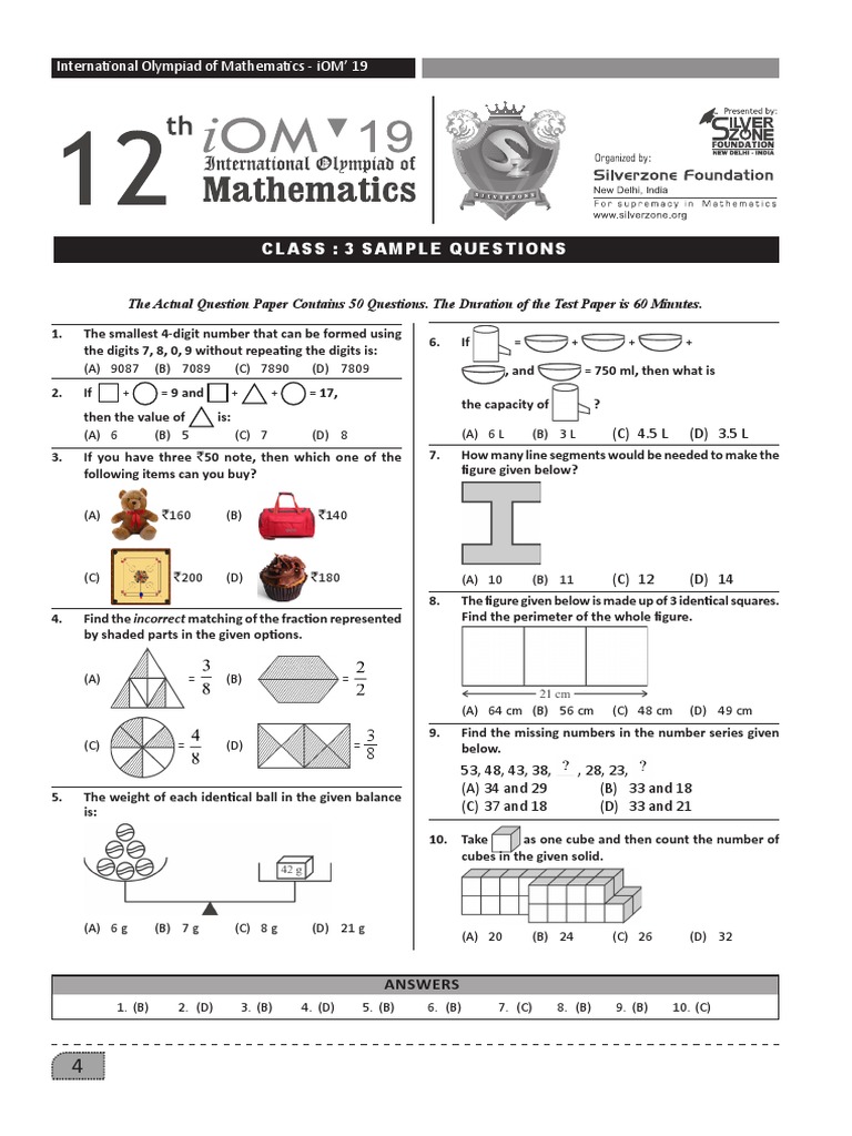 Class 3 Maths | PDF | Numbers | Mathematics