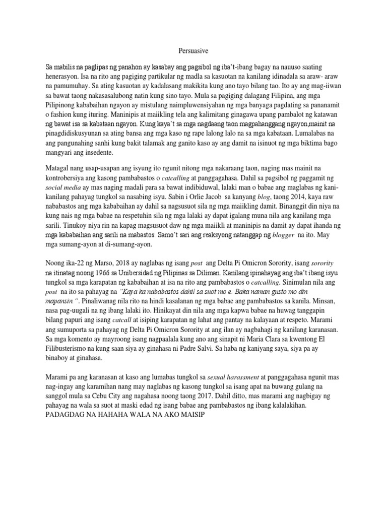 Grade 11 - Pagbasa (Persuasive) | PDF