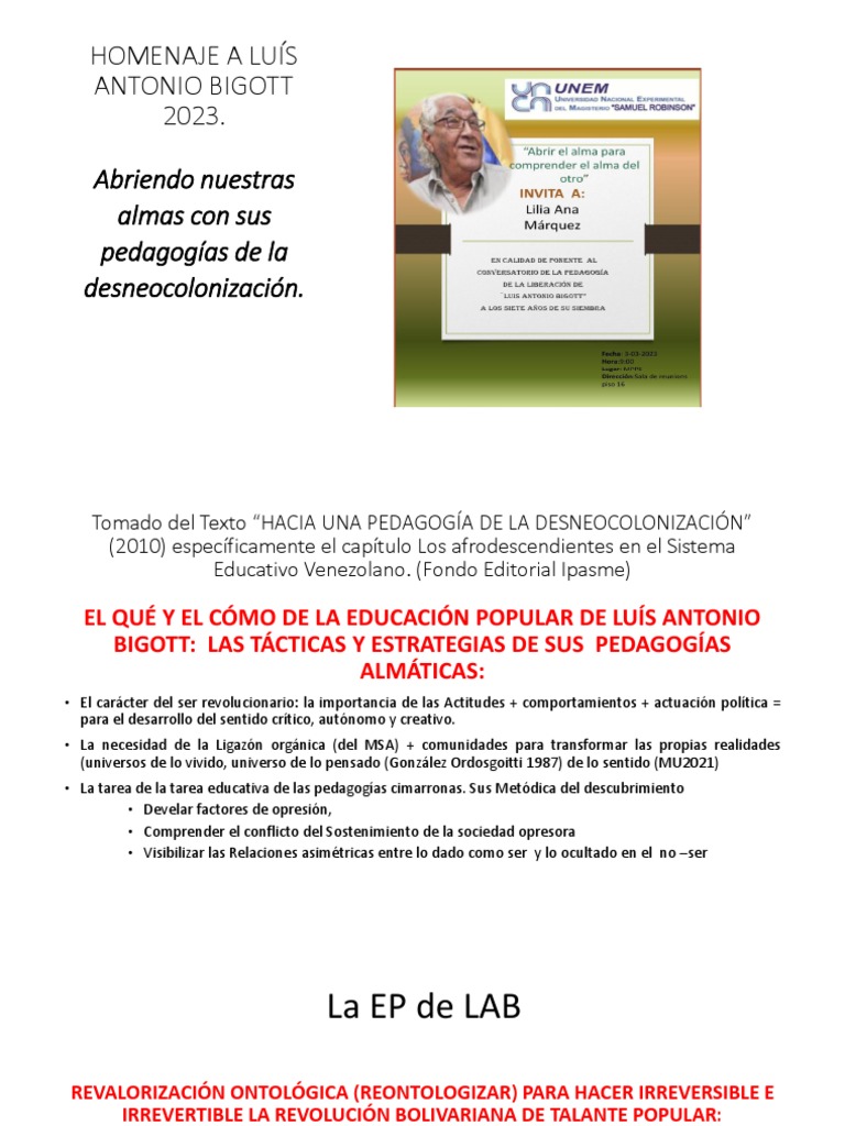 Homenaje A Bigott 2023 | PDF | Conocimiento | Diseño