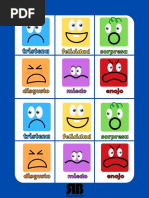 Lotería de Emociones Espaciopsicoaprende | PDF