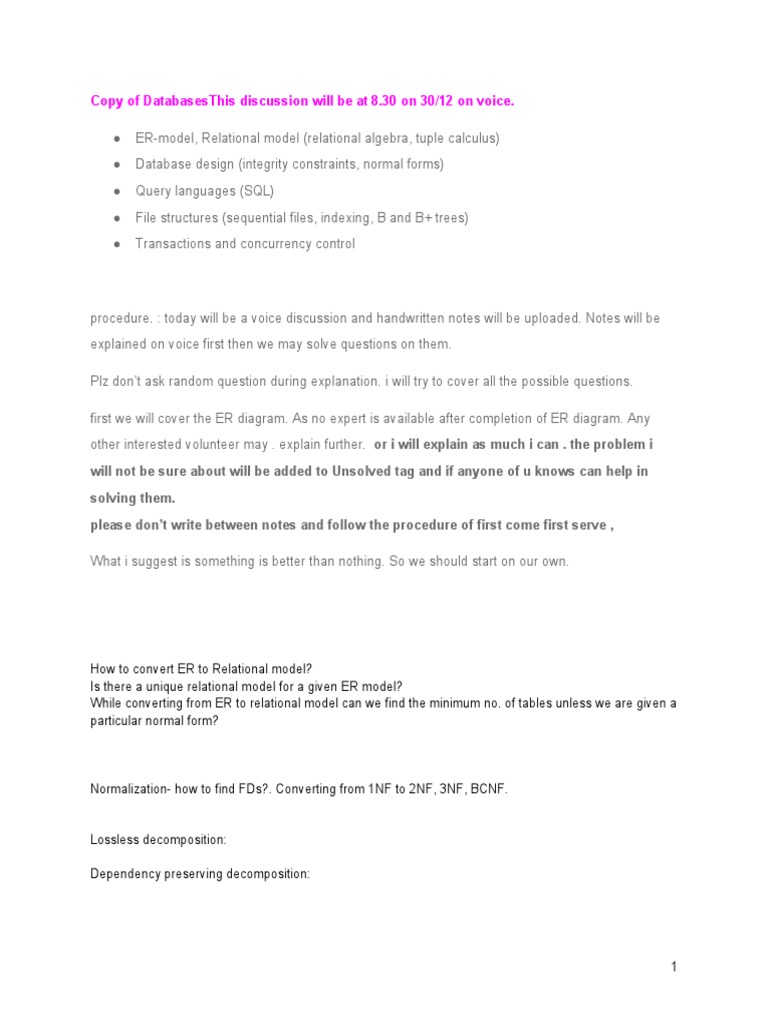 Databases Pdf Relational Model Relational Database