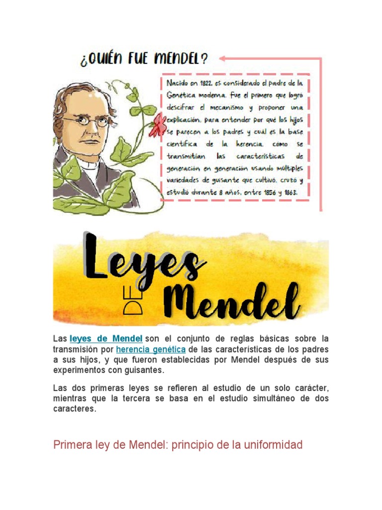Leyes de Mendel | PDF