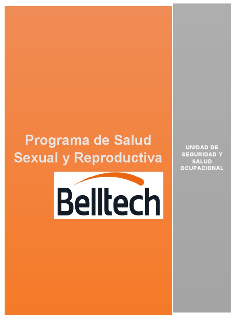 Programa Salud Sexual Y Reproductiva Pdf El Embarazo Reproducción
