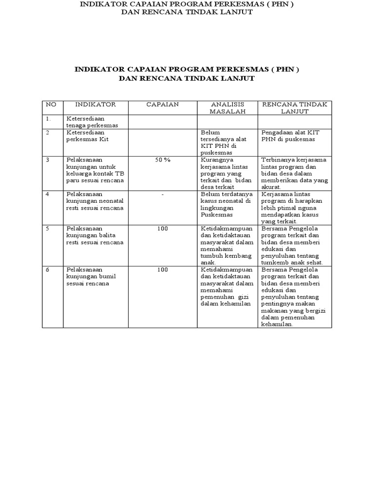 Capaian Indikator PHN | PDF