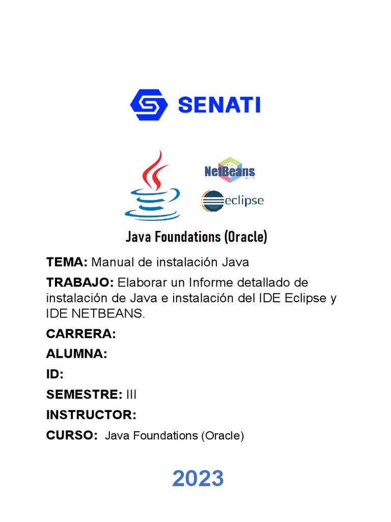 Manual de Instalaciones (JAVA) | PDF | Frijoles Netos | Aplicaciones y software