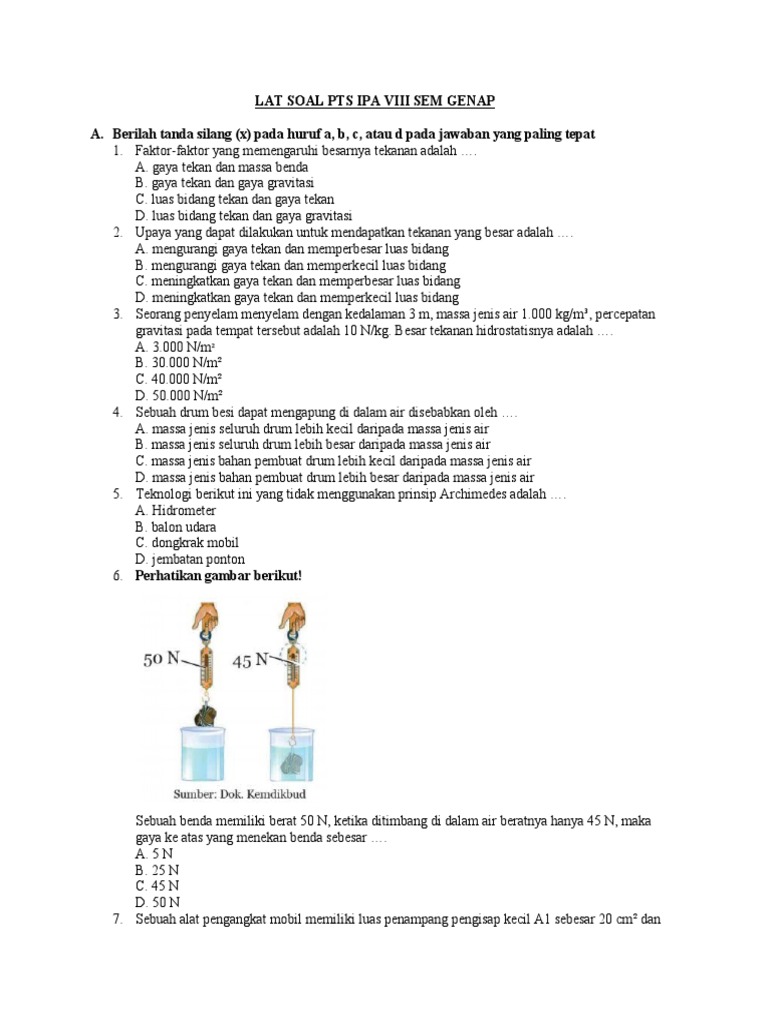 Soal PTS 2 Ipa Kelas Viii K13 (Websiteedukasi - Com) - 1 | PDF | Seni