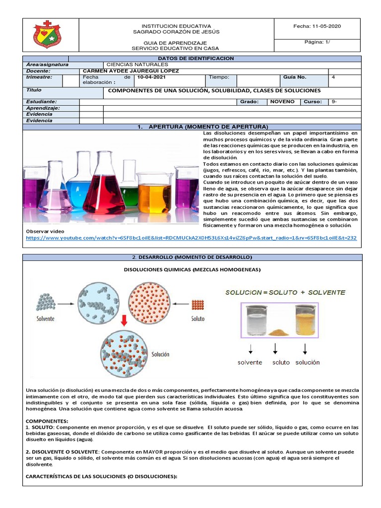 Soluciones - Solubilidad | PDF | Solubilidad | Solvacion