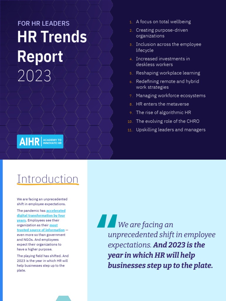 AIHR Report HR Trends 2023 | PDF | Cost Of Living | Employment