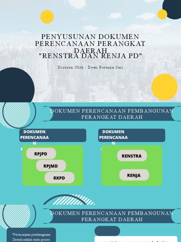 Penyusunan Dokumen Perencanaan Perangkat Daerah "Renstra Dan Renja PD" | PDF | Bisnis