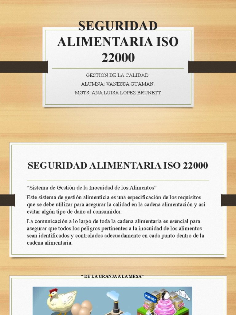 ISO 22000: Gestión de Seguridad Alimentaria | PDF | Análisis de Riesgo y Puntos Críticos de ...