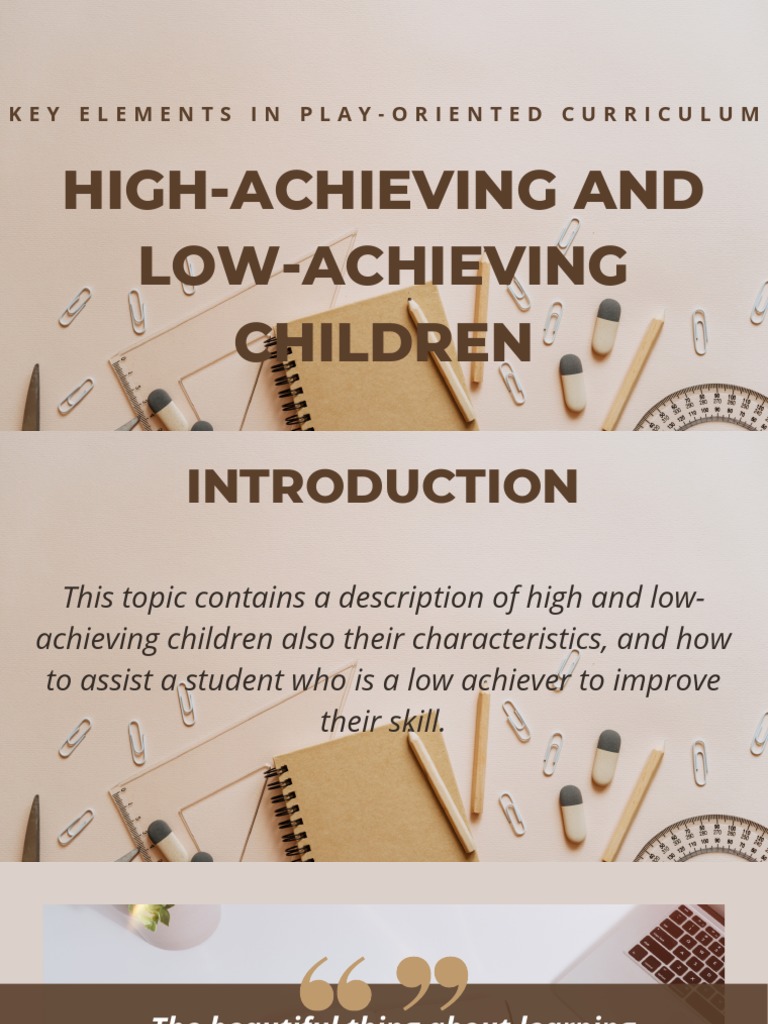 High-Achieving and Low-Achieving Children | Download Free PDF ...