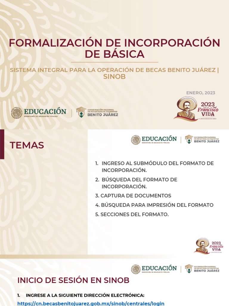 04 Formalización Incorporación Básica SINOB 2023 | PDF