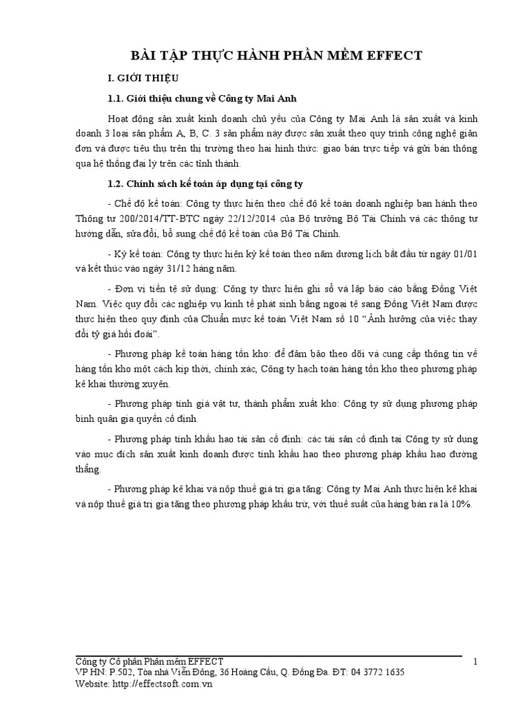Bai Tap Thuc Hanh Effect | PDF