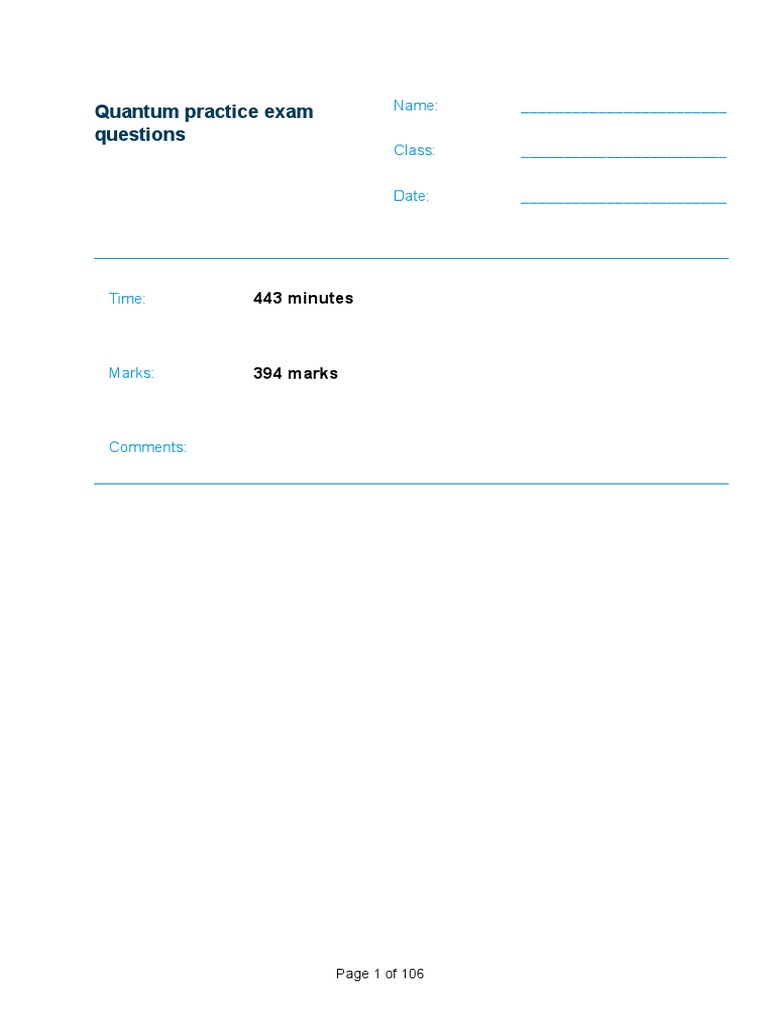 Quantum Exam: Photoelectric Effect & LEDs | PDF | Photoelectric Effect ...