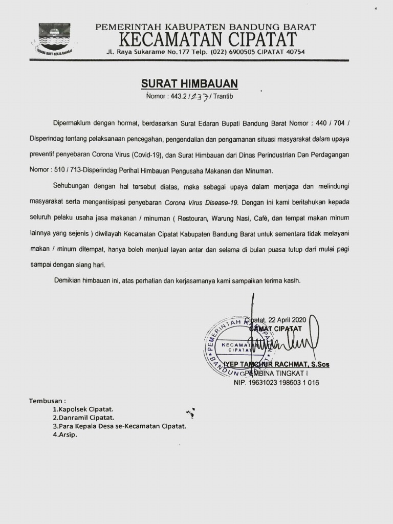 Surat Himbauan | PDF