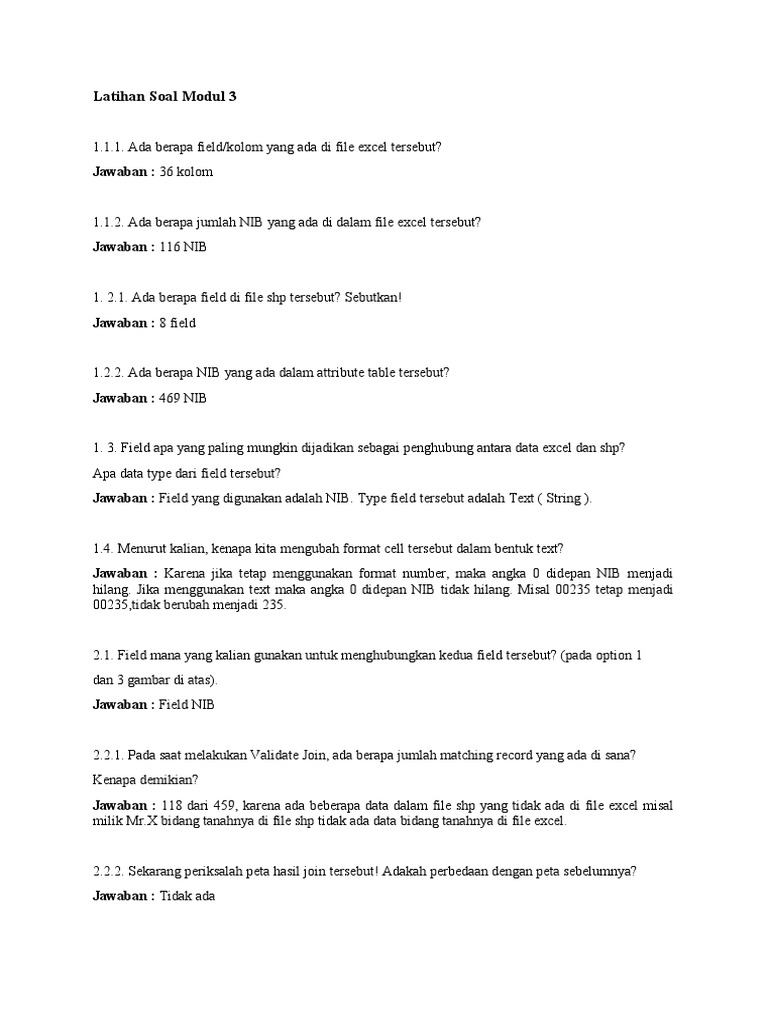 Latihan Soal Modul PDB | PDF