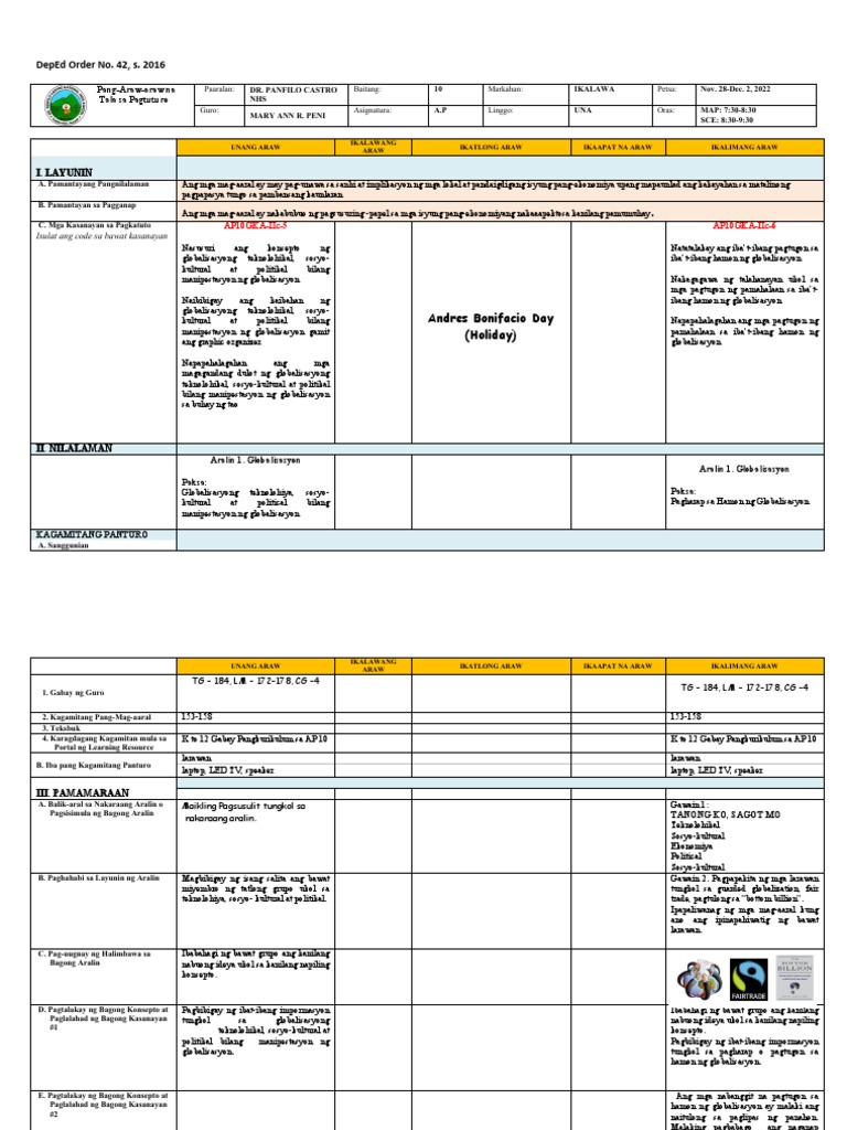 DLL - Ap 10 Week 4 | PDF