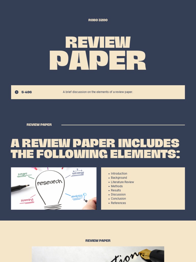 Elements of a Review Paper | PDF