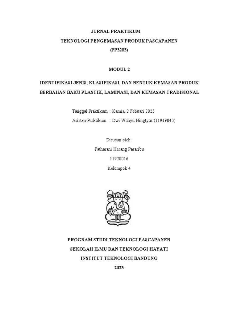 Jurnal Modul 2 - Kel 4 - Fatharani Herang Pasaribu - 11920016 | PDF | Sains & Matematika ...
