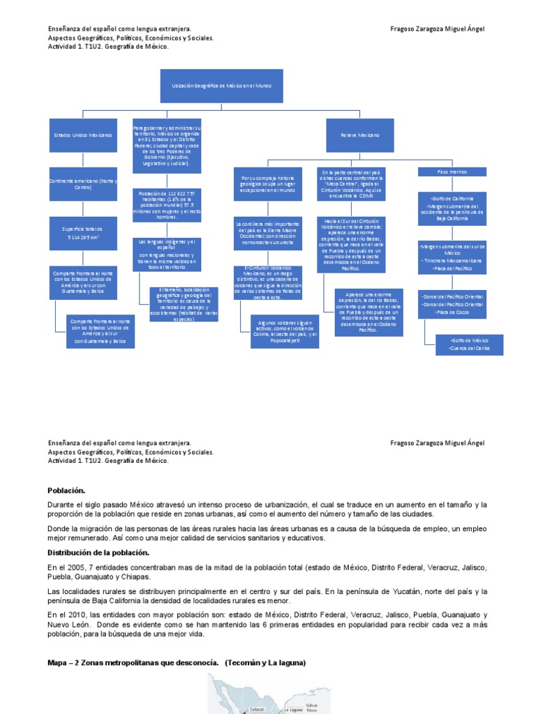 Geografía y Población de México | PDF | México | Ciencias de la Tierra