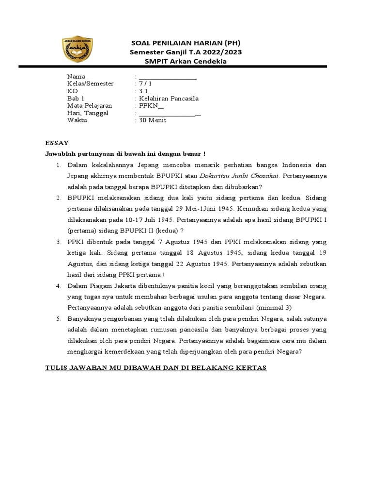 PH PKN 7 Bab 1 | PDF