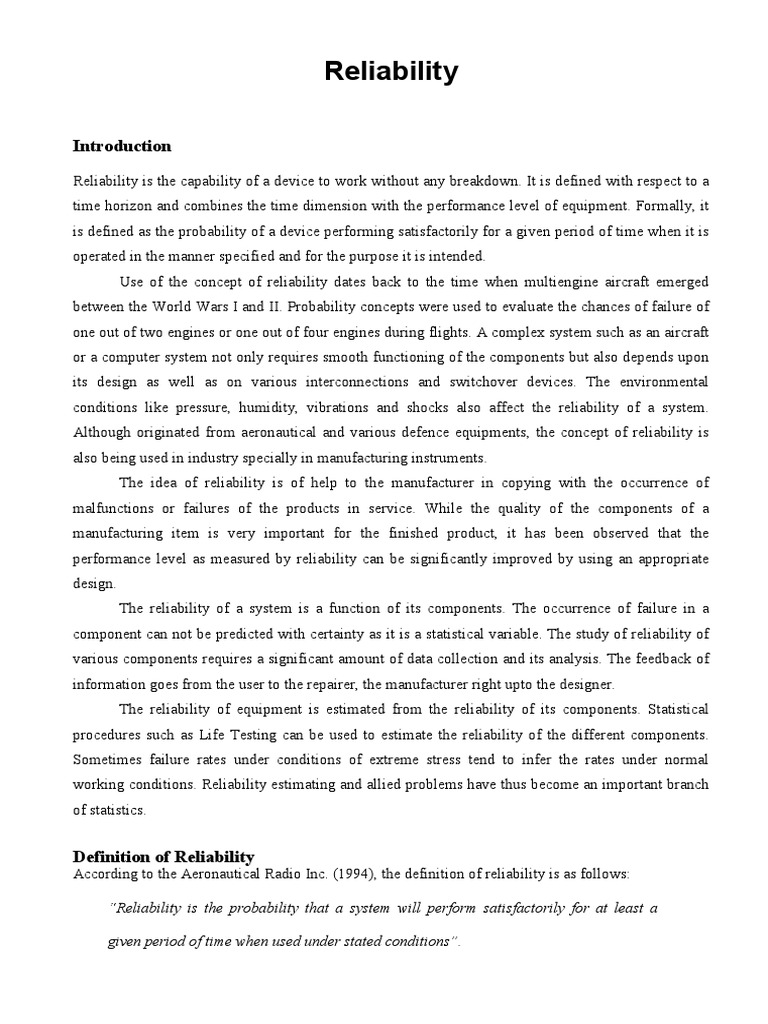 Reliability Download Free Pdf Reliability Engineering Electronic