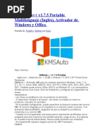 KMS Tools Portable v01.12.2021, Pack de Utilidades para Activar Windows y Office | PDF | Informática