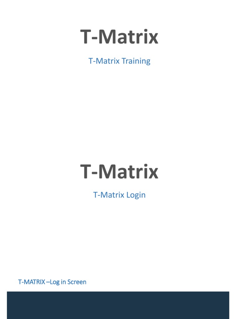 T Matrix Surveyor Pdf