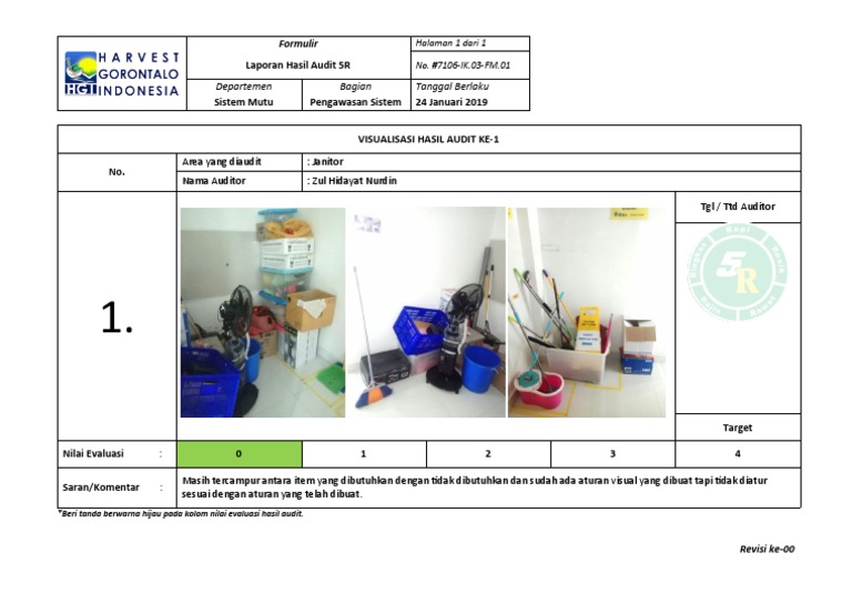 Laporan Hasil Audit 5R Janitor | PDF