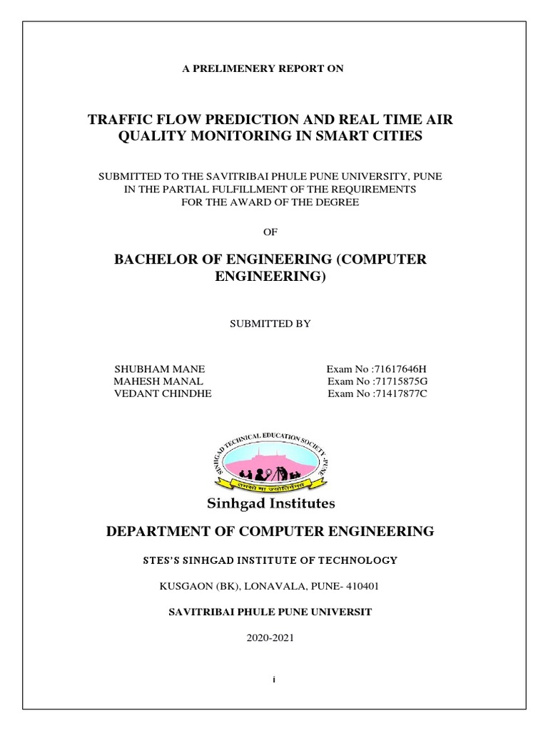 A Preliminary Report on Developing a System for Predicting Traffic Flow and Monitoring Air ...