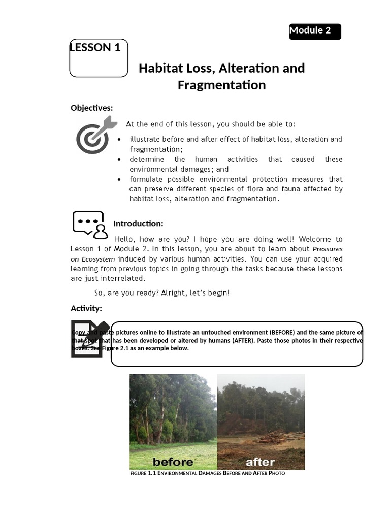 Habitat Loss and Fragmentation Overview | PDF | Habitat | Habitat ...